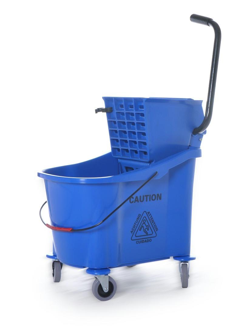 Kwik-It Mop Pail/Sidepress Wringer 36L - Blue – CleanPro Supplies